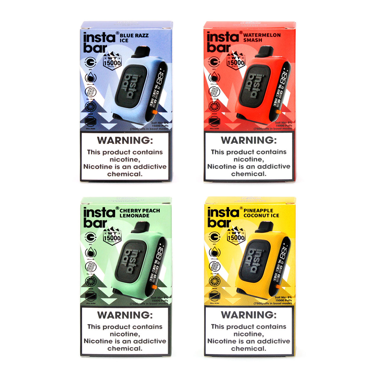 InstaBar 15000 Smart Vape | WT15000 Puffs Flavors Online – Ziip Stock